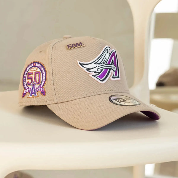 NEW ERA 9FORTY A-FRAME ANAHEIM ANGELS 50TH ANNIVERSARY CAMEL ...
